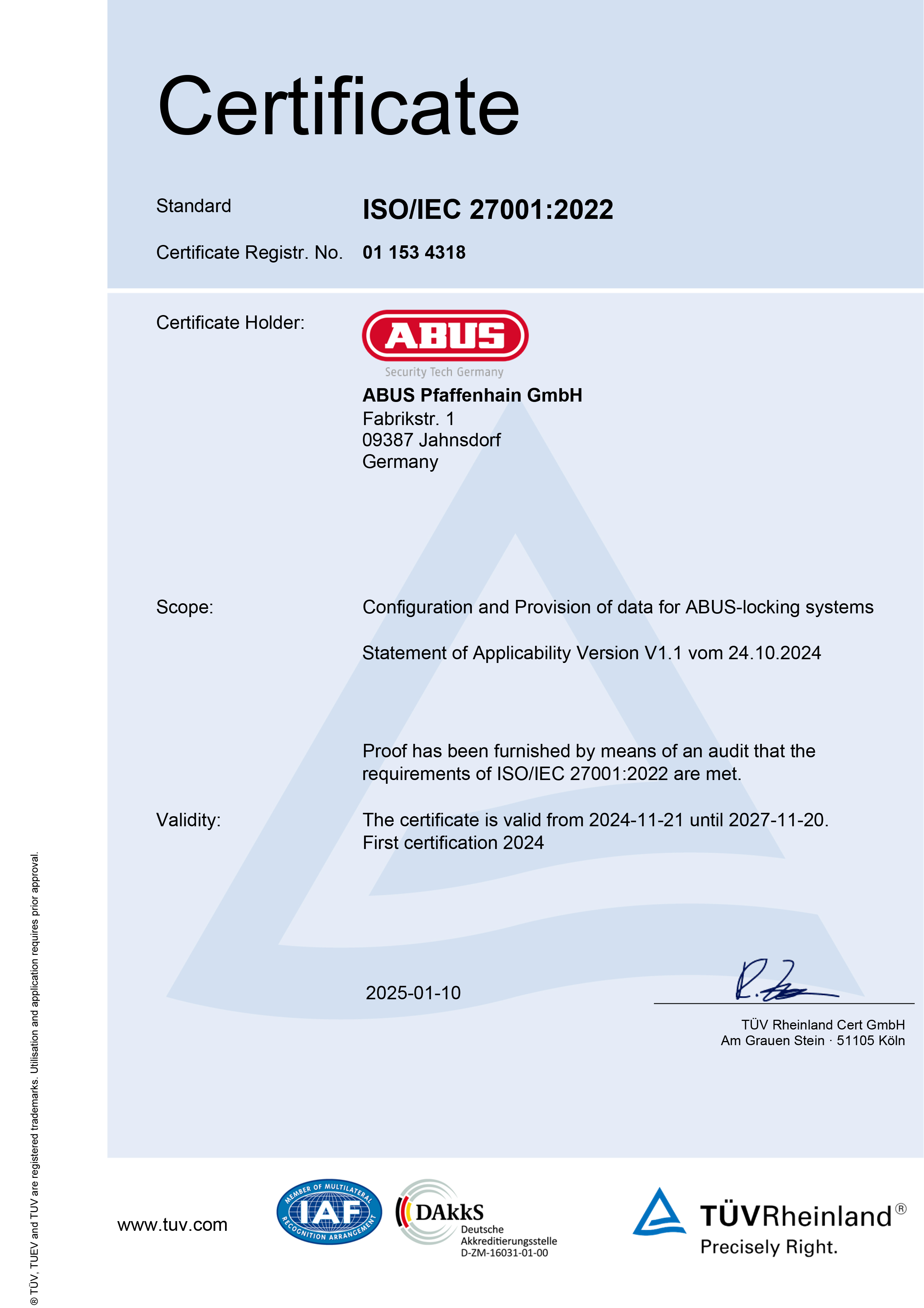 ABUS Pfaffenhain GmbH | About ABUS | ABUS